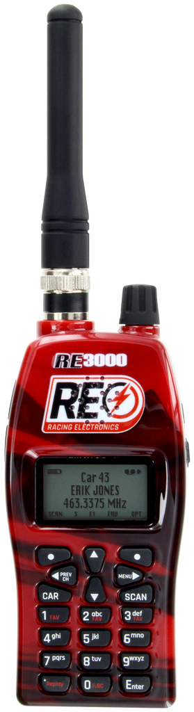 PACKAGE - RED RE3000 SCANNER WITH RE-58 HEADPHONES – Racing Electronics